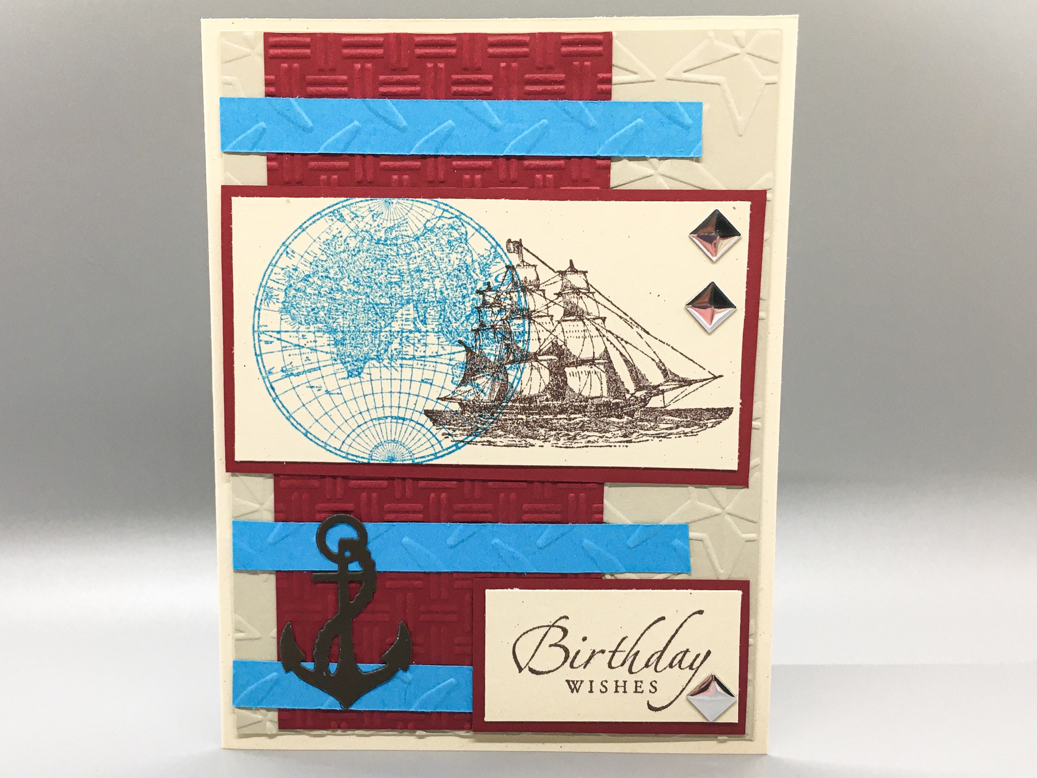 Nautical Birthday Card Birthday Wishes Card Sailing Birthday - Etsy