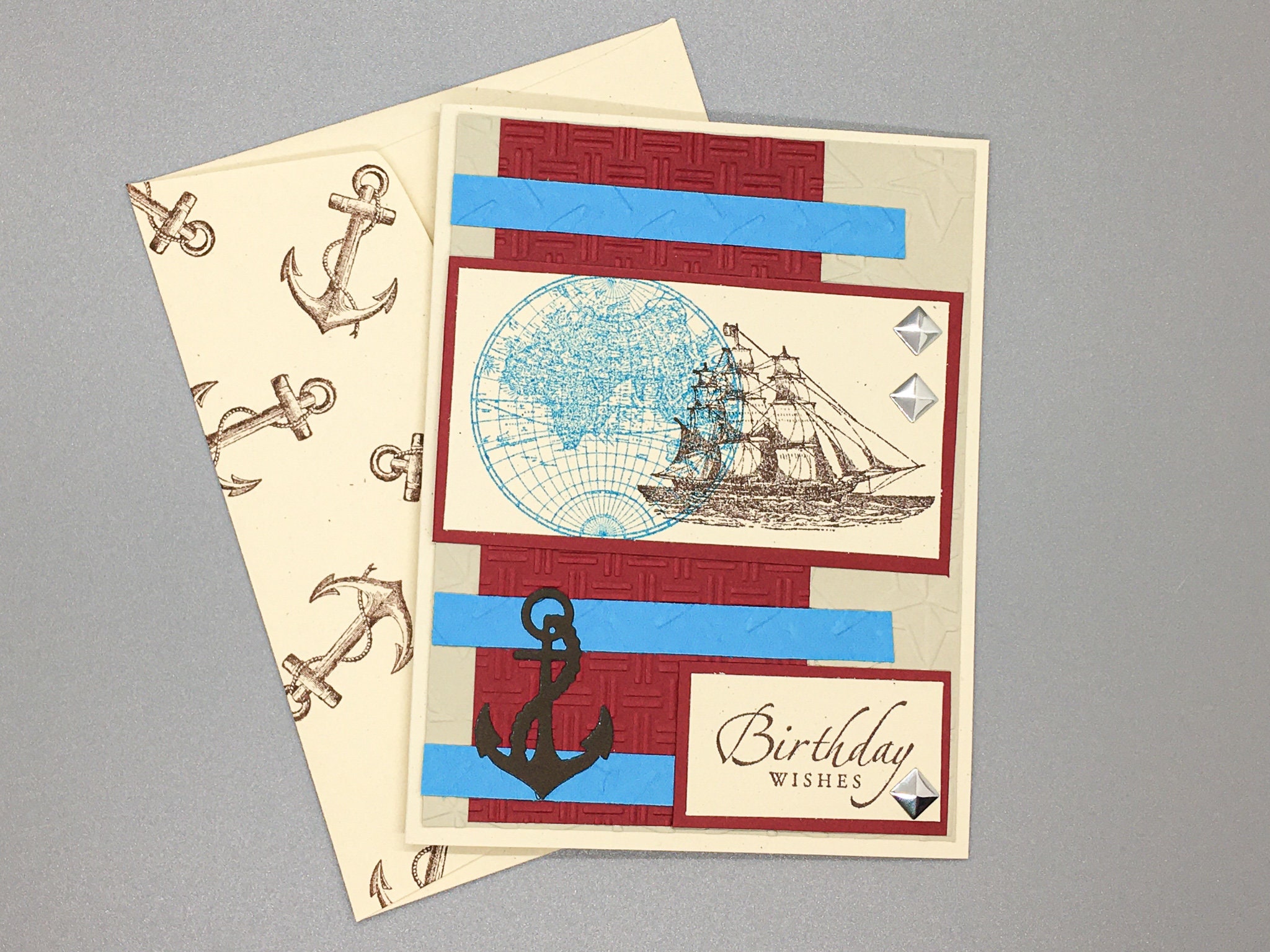 Girls Nautical Birthday Card