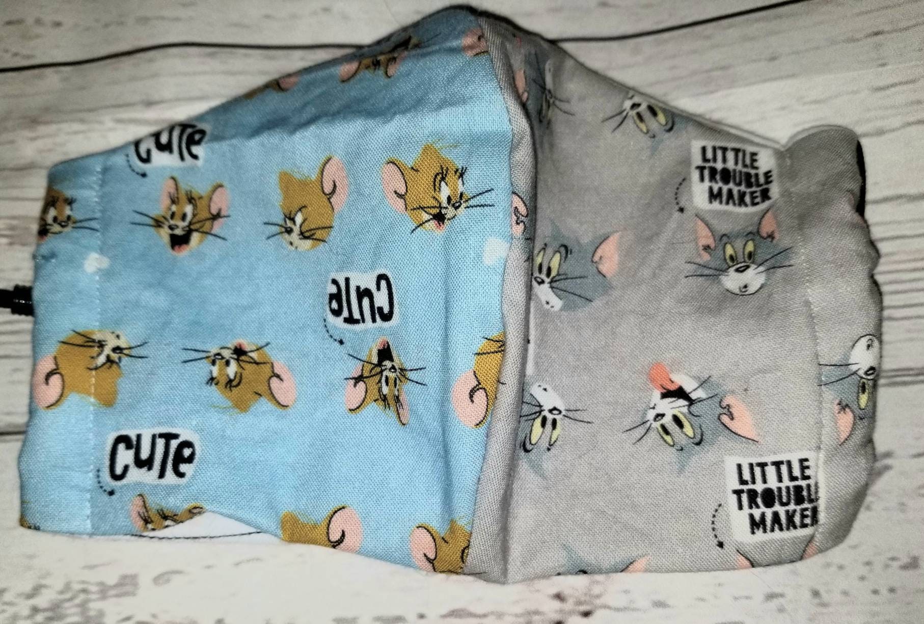 Tom Cat Jerry Mouse TV Adventure Face Mask Covering Assorted Sizes Free ...