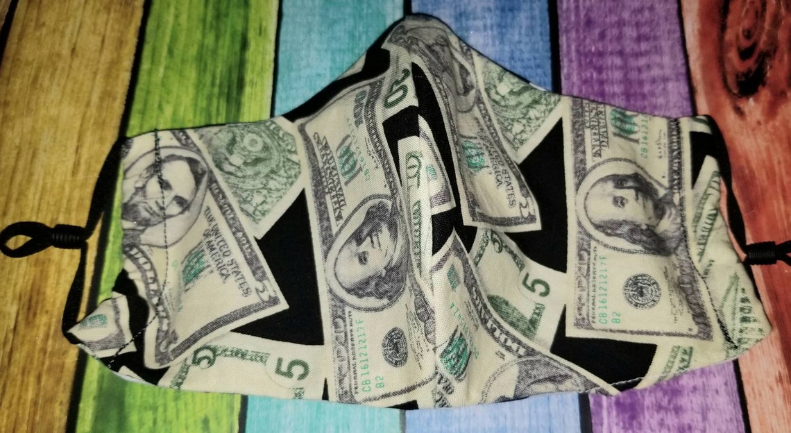 Green Bucks Money Dollars Face Mask Covering One Size Fits Most - Etsy