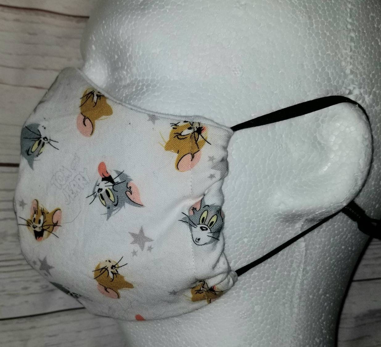 Tom Cat Jerry Mouse TV Adventure Face Mask Covering Assorted Sizes Free ...