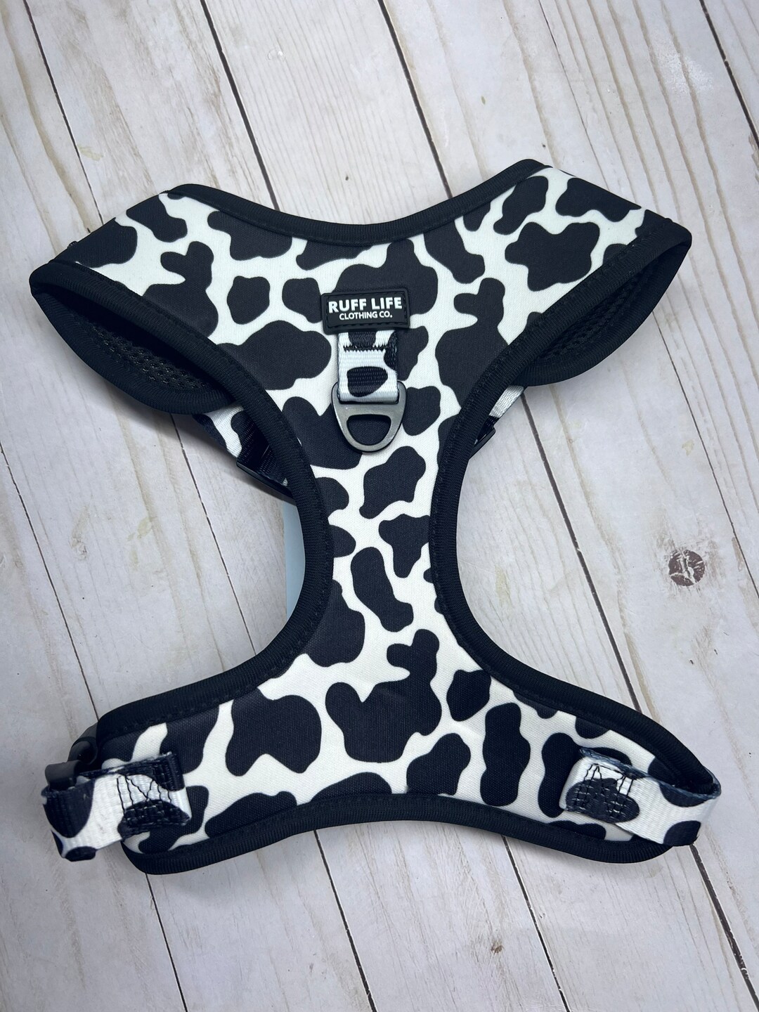 Cow Print Dog Harness, Ruff Life Clothing Co, Walk Wear, Pet Harness ...