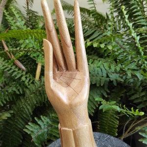 Wooden Carved Hand Shape Display for Jewelry. Ring Display. Jewelry ...