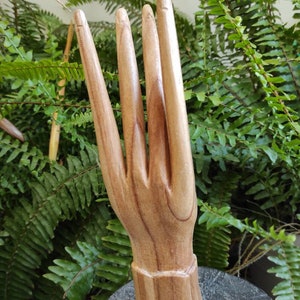 Wooden Carved Hand Shape Display for Jewelry. Ring Display. Jewelry ...