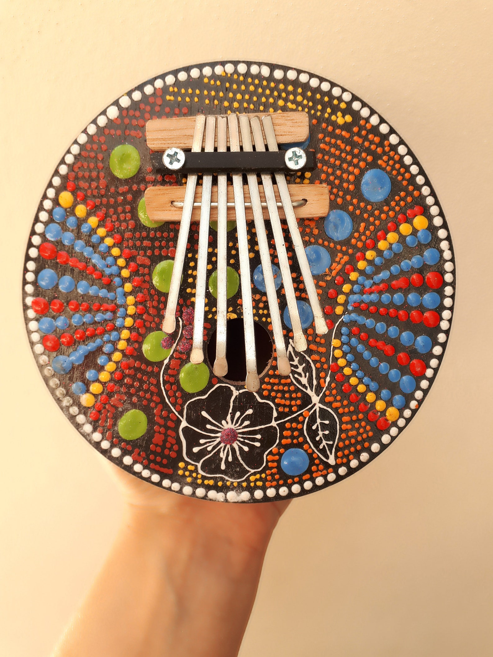 7 notes colored coconut kalimba. Thumb piano. Sansula. | Etsy