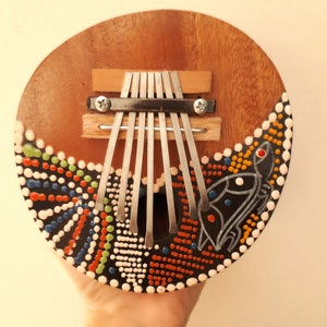 7 Notes Colored Coconut Kalimba. Thumb Piano. Sansula. Percussion Music ...