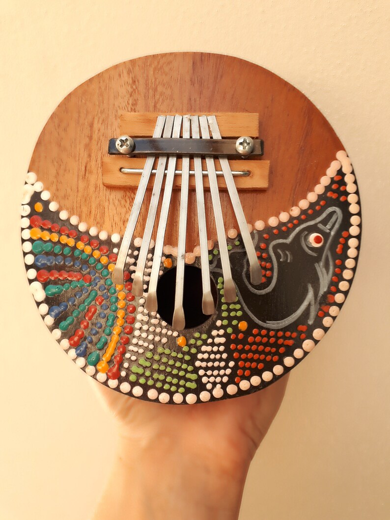 7 Notes Colored Coconut Kalimba. Thumb Piano. Sansula. | Etsy