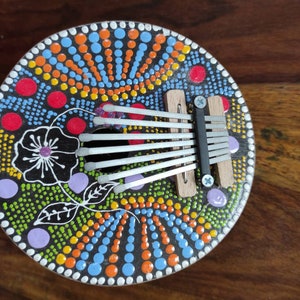 7 Notes Colored Coconut Kalimba. Thumb Piano. Sansula. Percussion Music ...