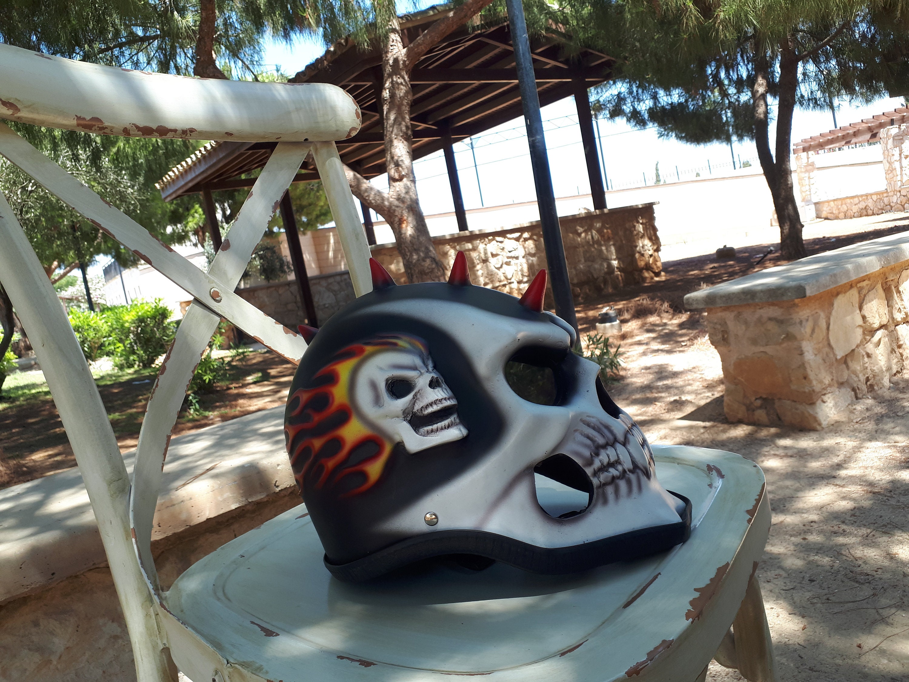 Skull Mask Helmet. Full Head Skull Helmet. Custom Helmet. Role - Etsy ...