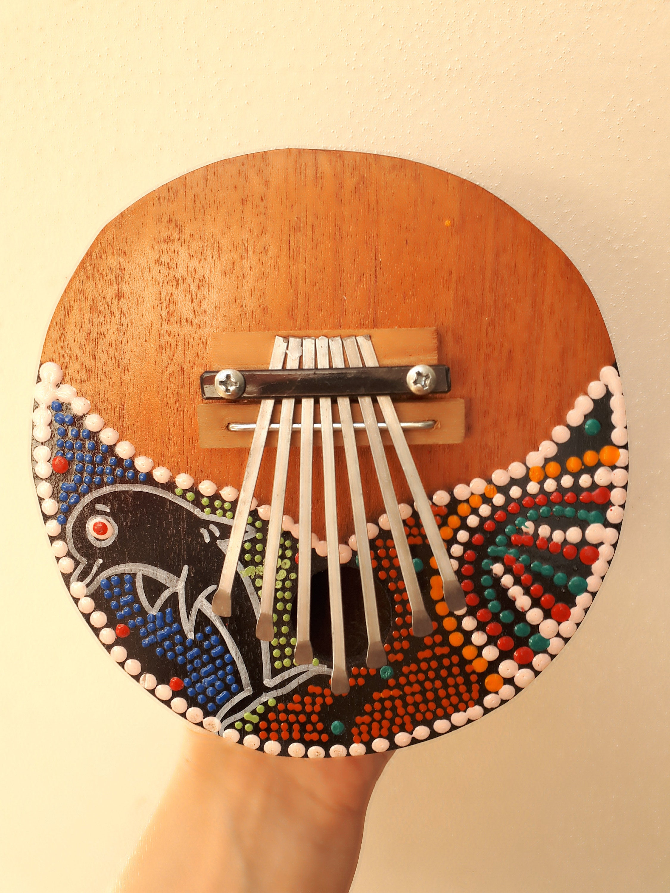 7 Notes Colored Coconut Kalimba. Thumb Piano. Sansula. - Etsy