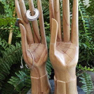 Wooden Carved Hand Shape Display for Jewelry. Ring Display. Jewelry ...