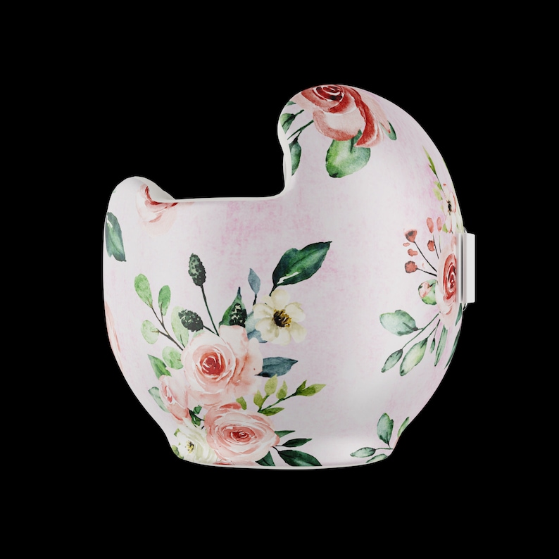 Blush Floral Baby Helmet Wrap | Watercolor Rose Cranial Band Decal for ...