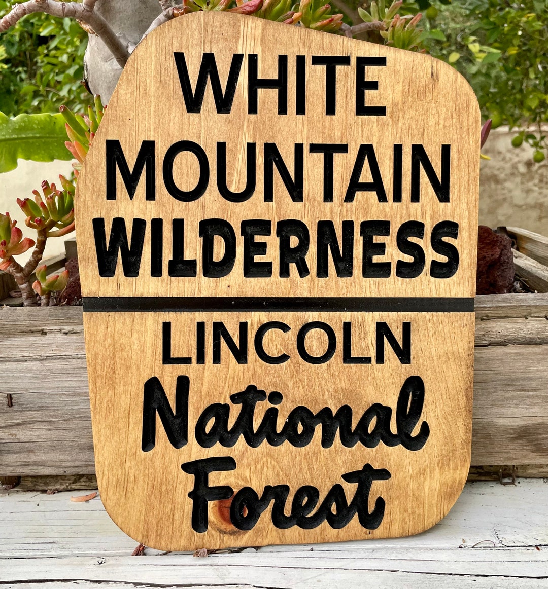 National Park Sign, White Mountain Wilderness , Trail Sign, New Mexico ...