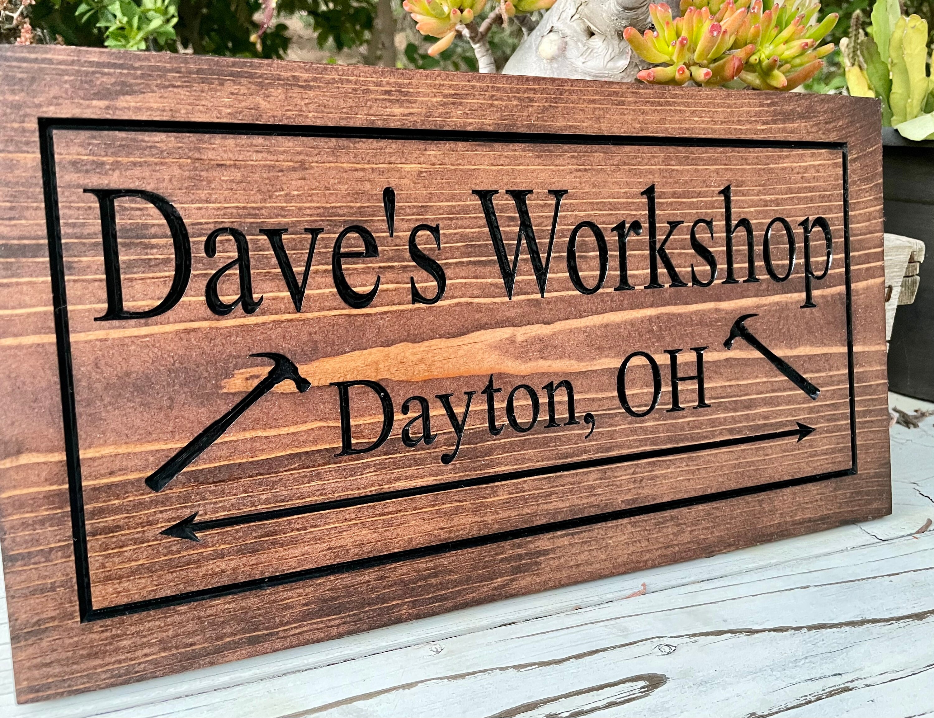 Workshop, Wood Shop, Garage Sign Rustic Vintage Style Sign Man Cave ...