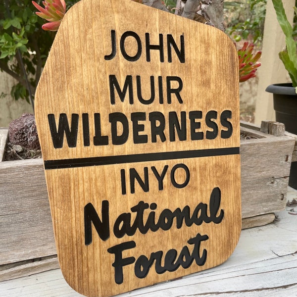 John Muir Wilderness Wood Sign - Etsy