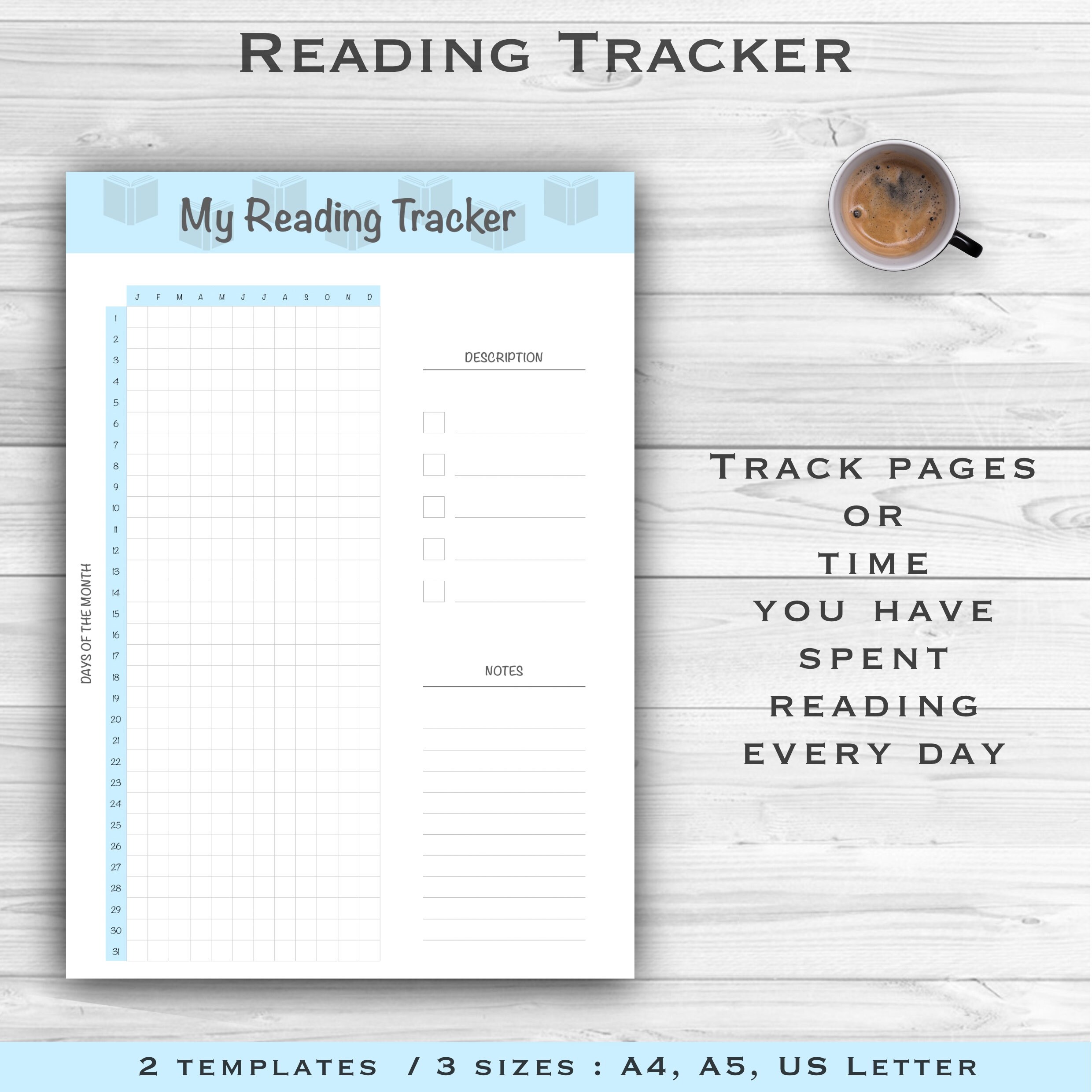 Rastreador de lectura y lista de lectura digital e - Etsy España