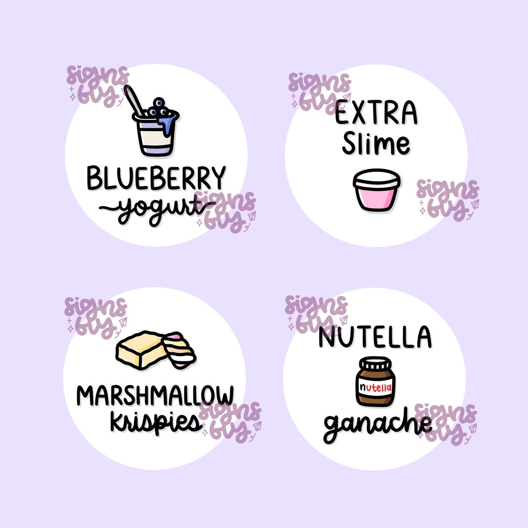 Custom Circular Slime Labels - Etsy