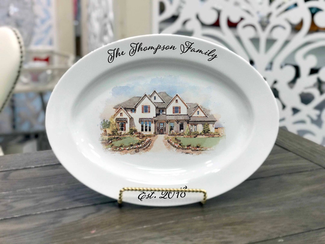 Large House Platter, Housewarming Gift, Christmas Gift for Families ...