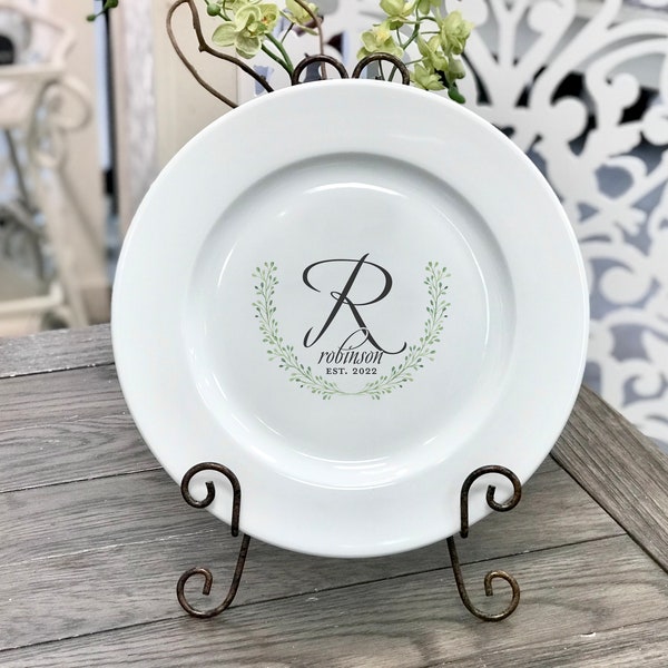 Monogrammed Plate - Etsy