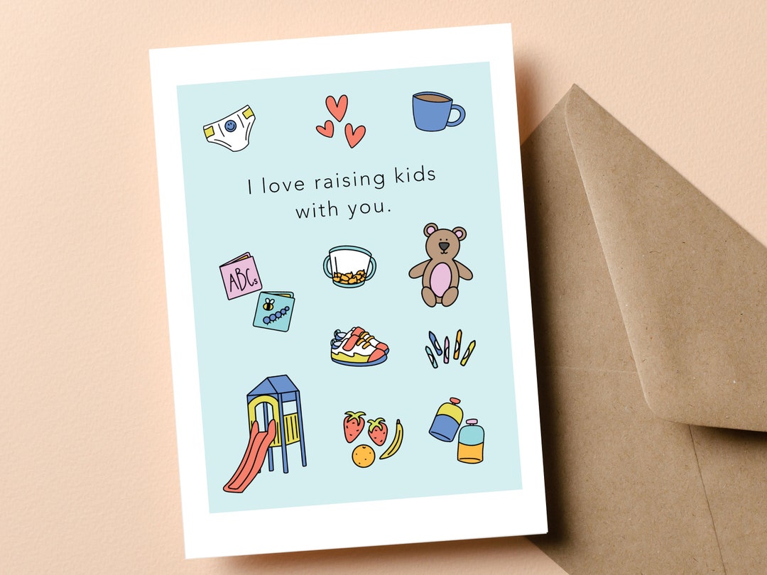 Sentimental Father's Day Card for Husband: Raising Kids With You - Etsy