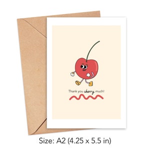Thank You Cards, Thank You Cherry Much, Cute Cherry Cartoon, Cherry ...