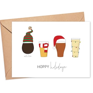 Funny Christmas Card, Beer Christmas Card, Happy Holidays Card With ...