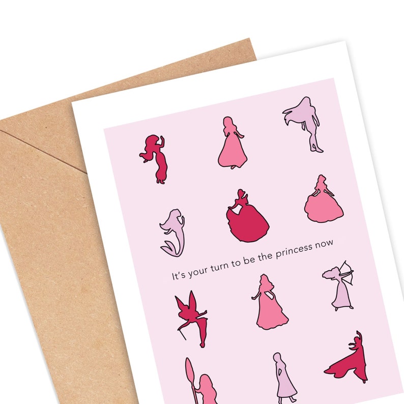 Disney Princess, Congrats Engagement Card, Bridal Shower Gift ...