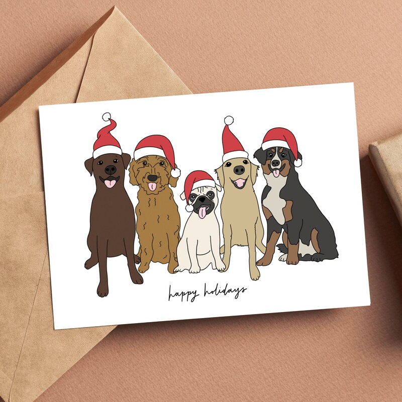 Dog Christmas Cards - Etsy