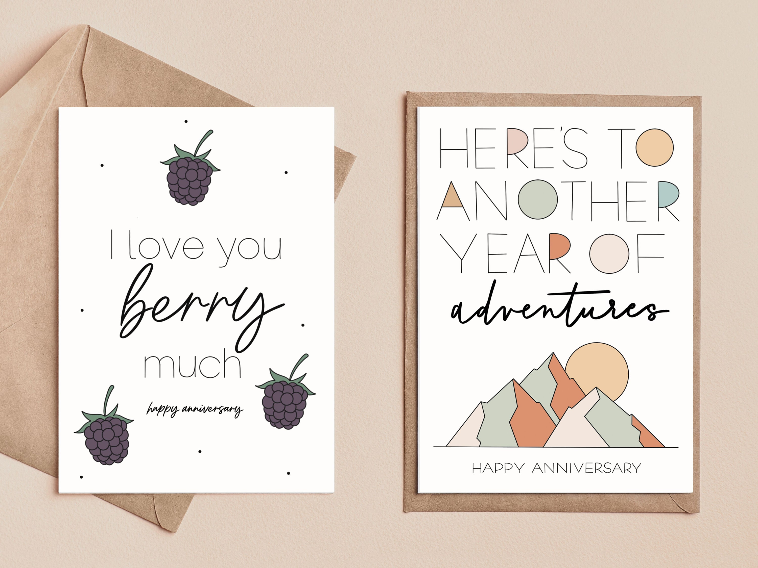 Happy Anniversary Card Fruit Anniversary Card 4th Wedding - Etsy