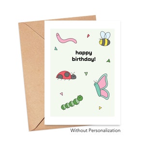 Happy Birthday Bugs Card, Butterfly Cards, Ladybug, Ants, Insect ...