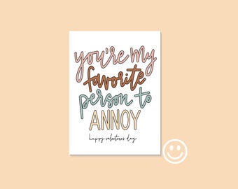 Favorite Person Card | Etsy