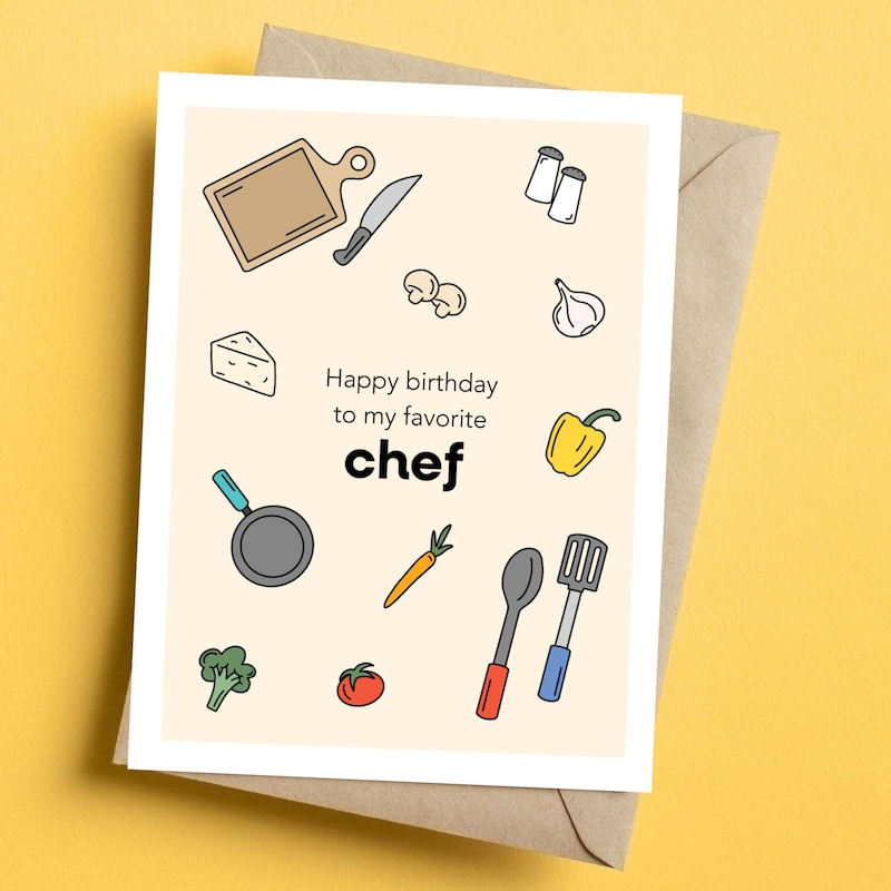 Chef Thank You Card - Etsy