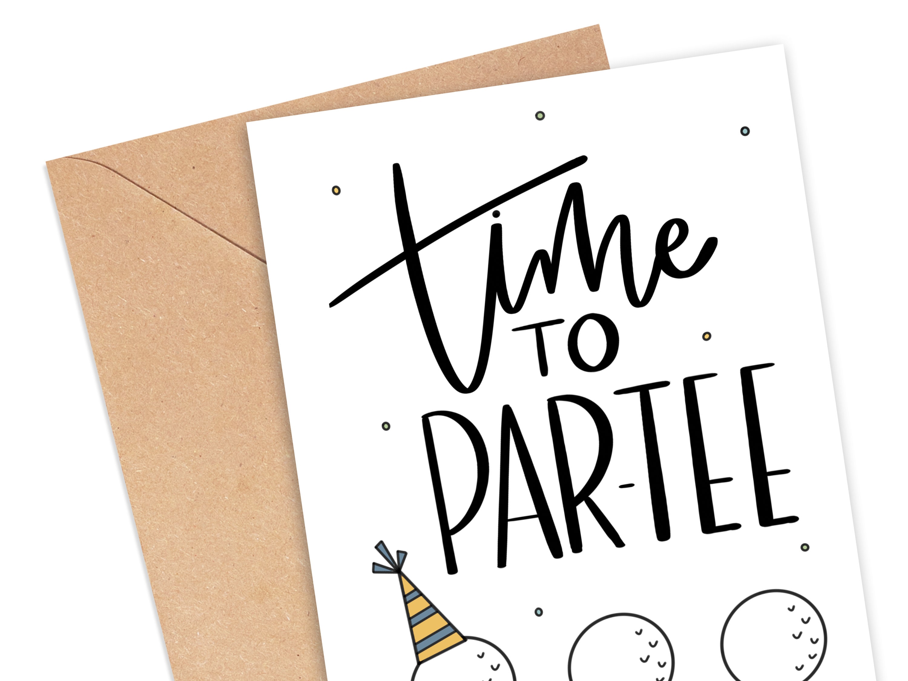 Golf Birthday Card Time to Par-tee Card Congrats Gift for | Etsy