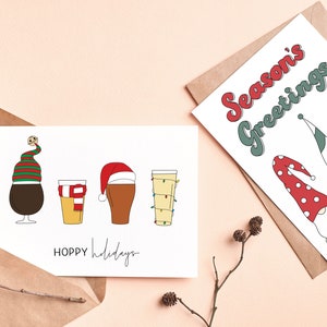 Funny Christmas Card, Beer Christmas Card, Happy Holidays Card With ...
