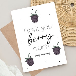 Happy Anniversary Card, Fruit Anniversary Card, 4th Wedding Anniversary ...