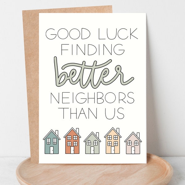 Orange Neighbor Card - Etsy
