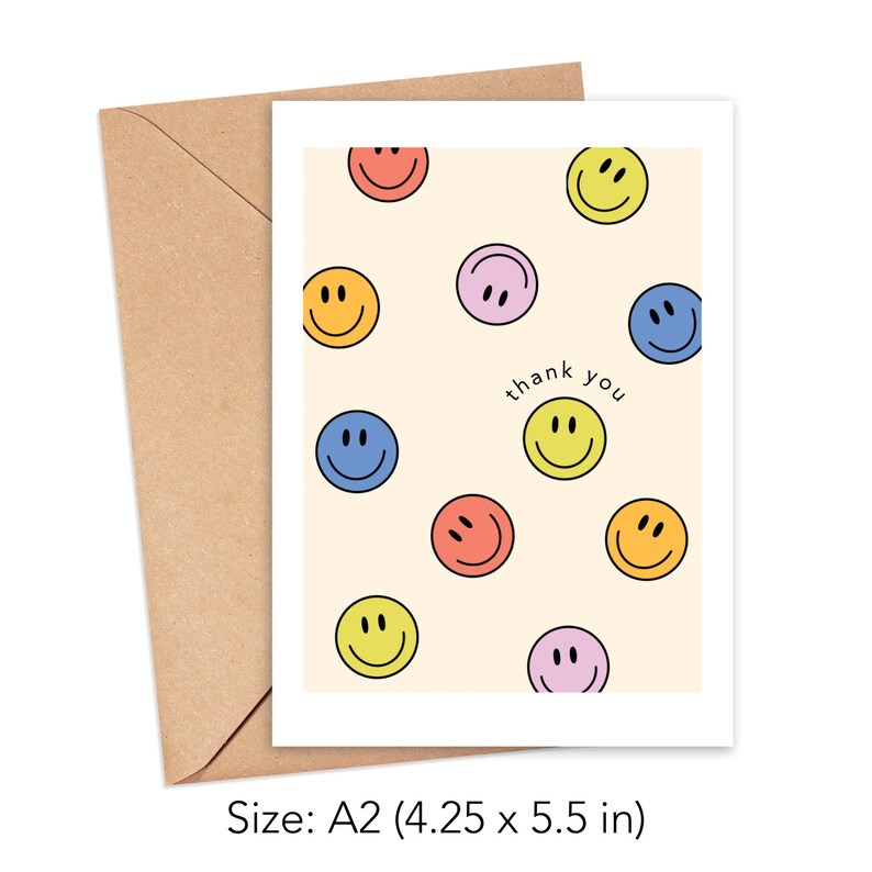 Thank You Card for Teacher & Coworker - Smiley Happy Face Birthday ...