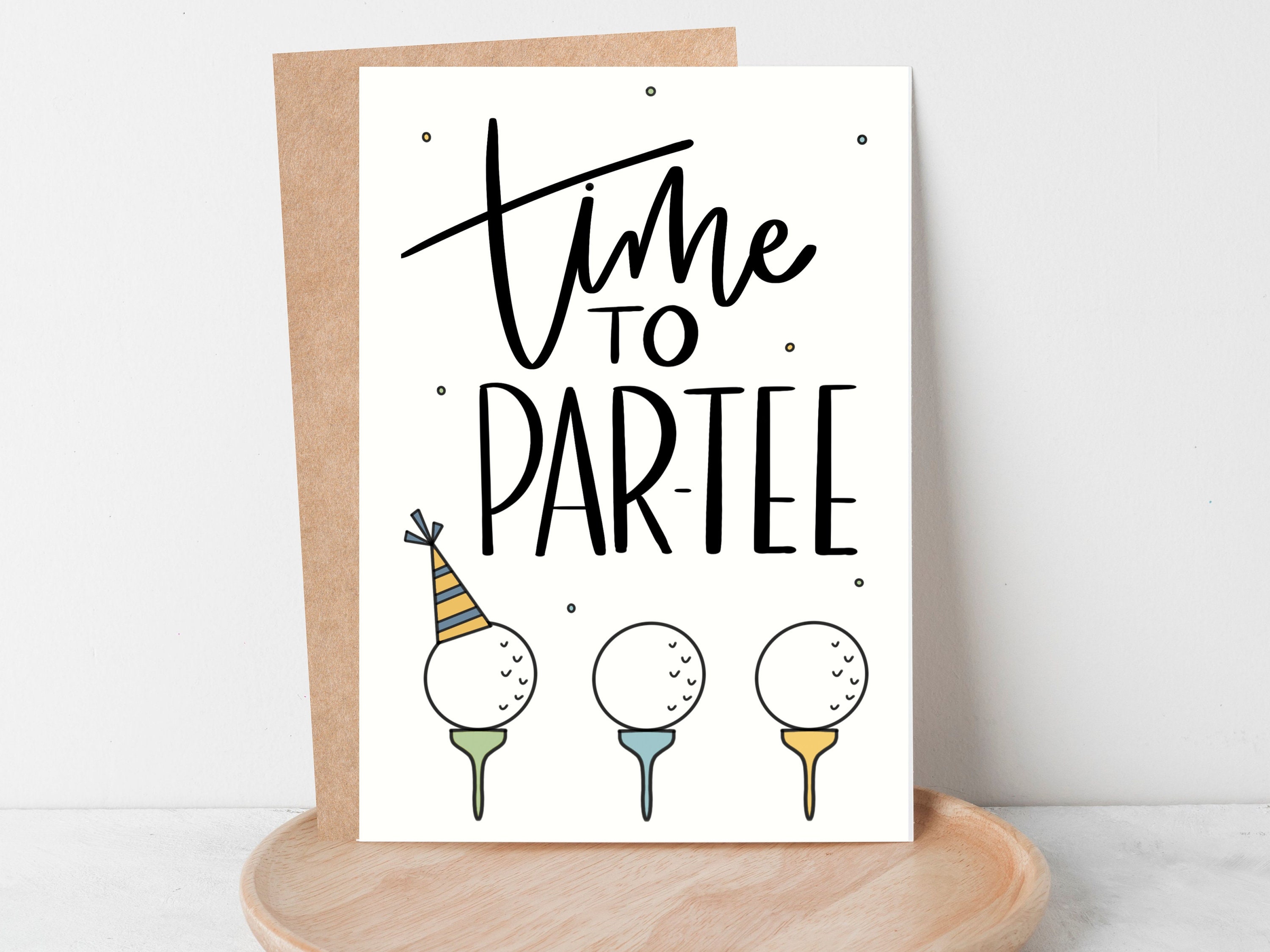 Golf Birthday Card Time to Par-tee Card Congrats Gift for - Etsy