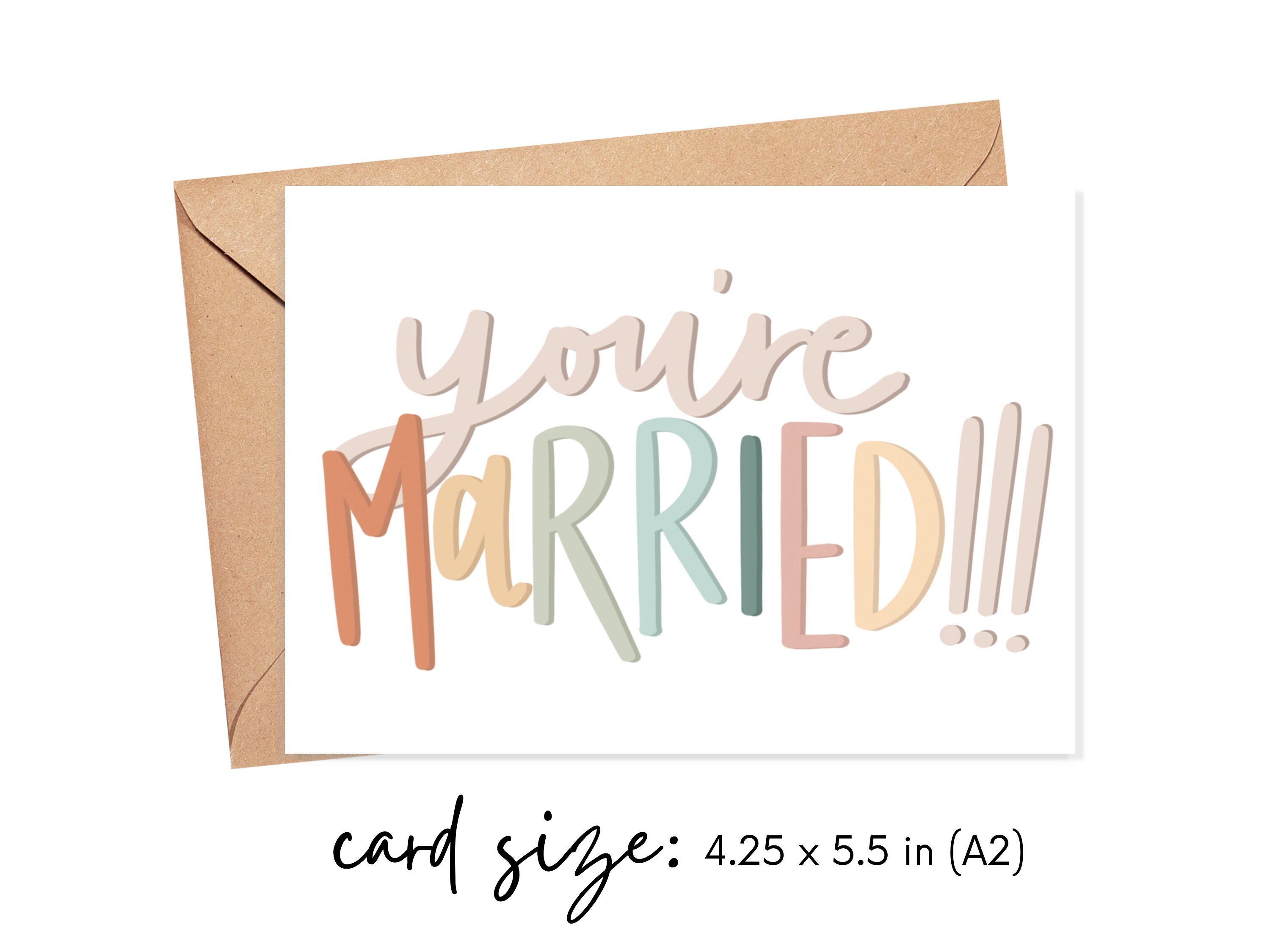 Congrats Wedding Card You're Married Card for - Etsy Canada