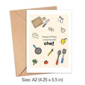 Birthday Card for Chefs - Heartfelt 'happy Birthday to My Favorite Chef ...