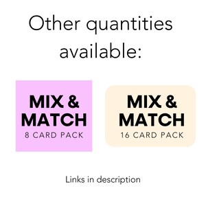 Mix and Match Cards, 4 Card Set, Greeting Card Set, A2 Greeting Cards ...