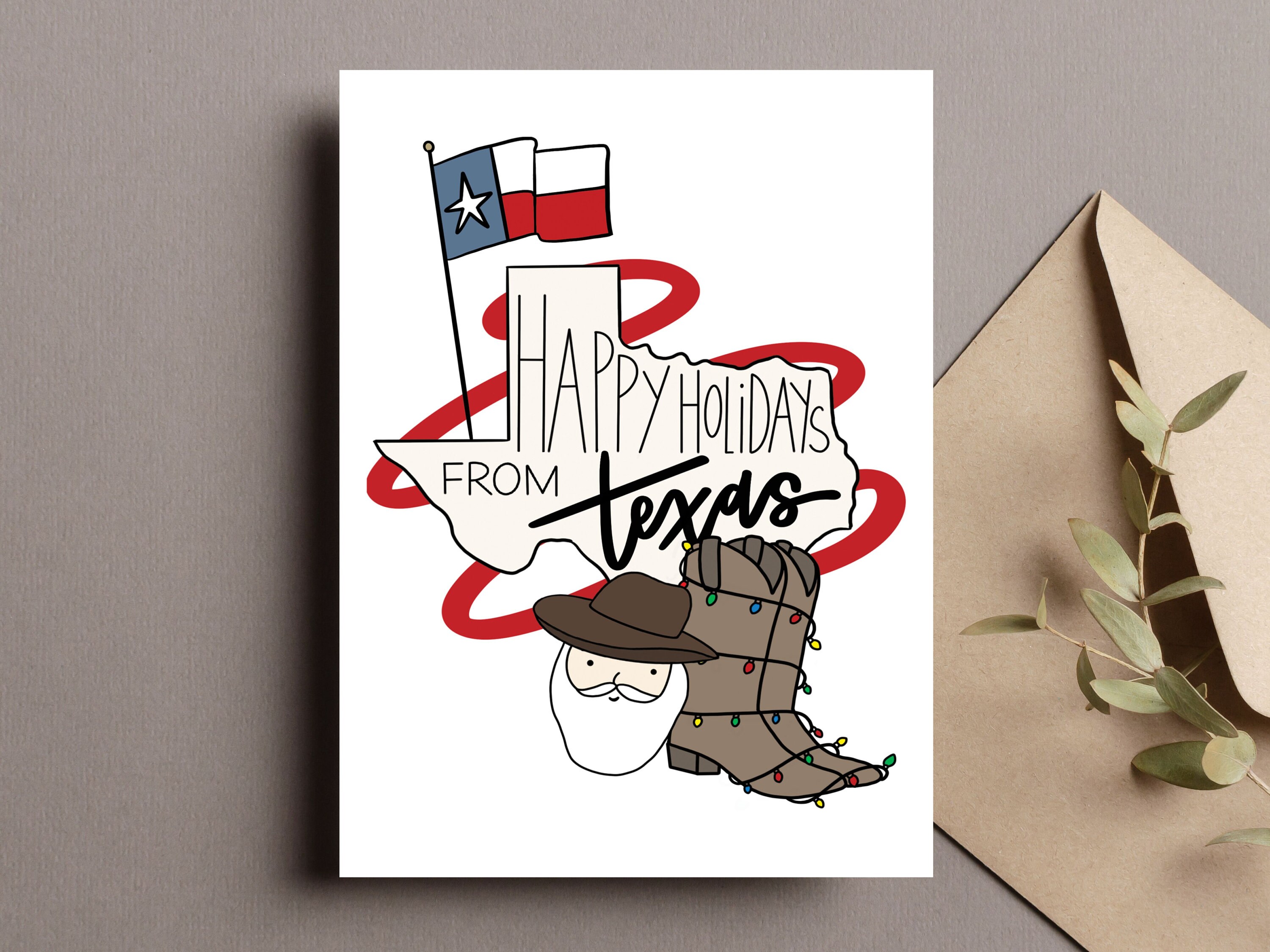 Texas Custom Christmas Cards