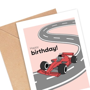 Formula One Racing Happy Birthday Day Card, Perfect Motorsport Birthday ...