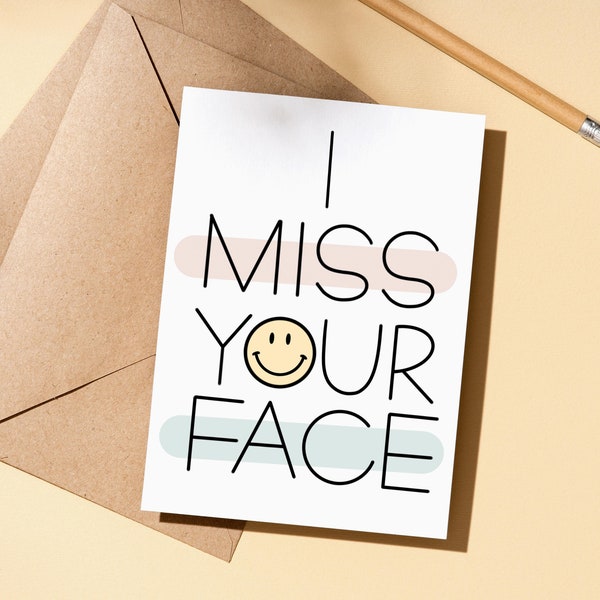 I Miss You Card - Etsy