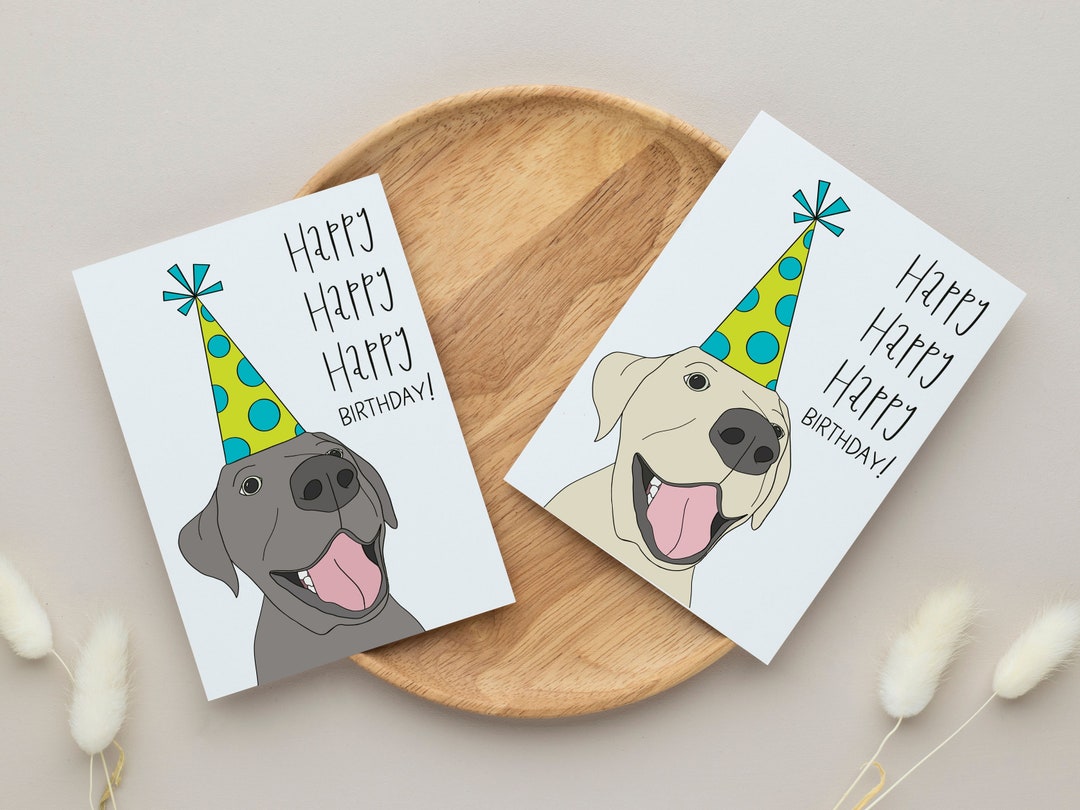 Labrador Birthday Card: Happy Dog Owner Gift - Etsy