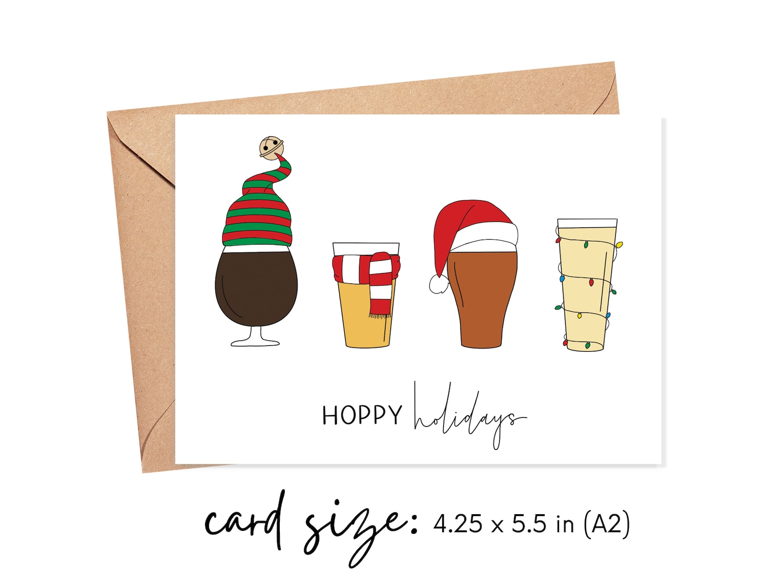 Funny Christmas Card Beer Christmas Card Happy Holidays Card - Etsy