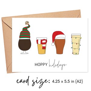 Funny Christmas Card, Beer Christmas Card, Happy Holidays Card With ...