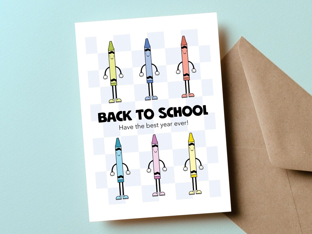 Back to School Card, First Day of School, Card for Teacher ...