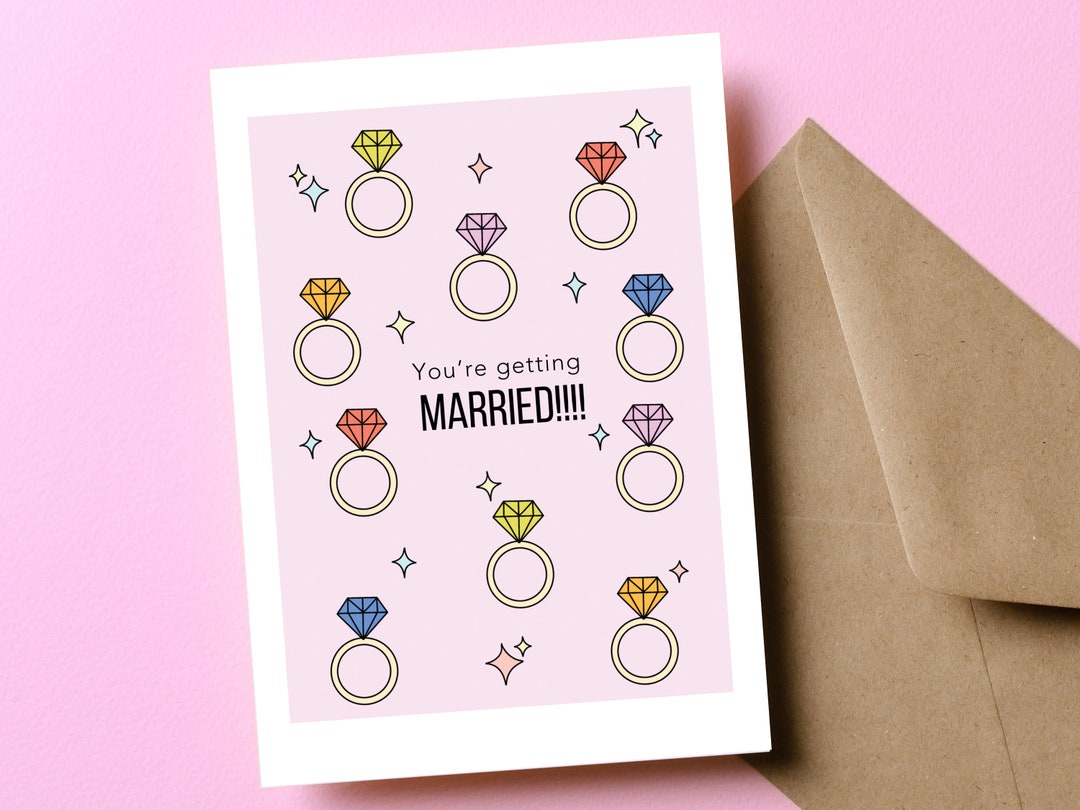Engagement Card, Happy Engagement Card, Engaged Card, Congrats on Your ...