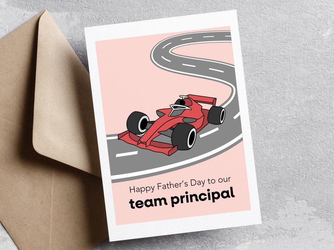 F1 Racing Father's Day Card: Motorsport Team Principal Gift - Etsy